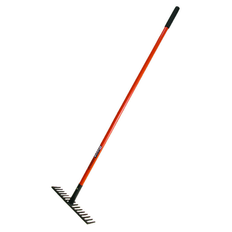 16 Tine Road Rock Rake with 66 in. Fiberglass Handle, 3 in. Straight ...