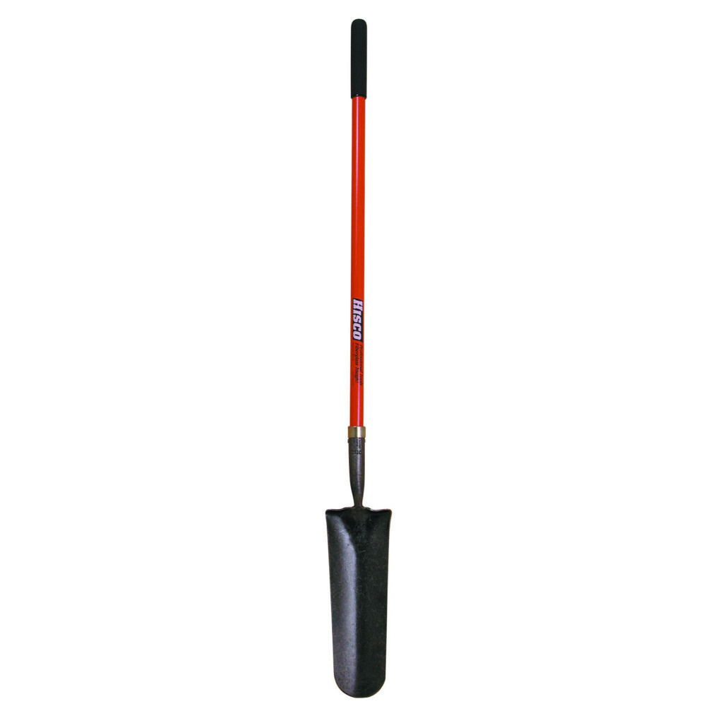 Solid Shank Drain Spade Sharp Shooter with 47 in. Fiberglass Handle, 16 ...